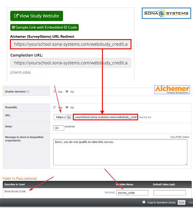 SurveyGizmo Help Page · Sona Systems