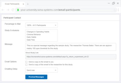 Research Management · Sona Systems