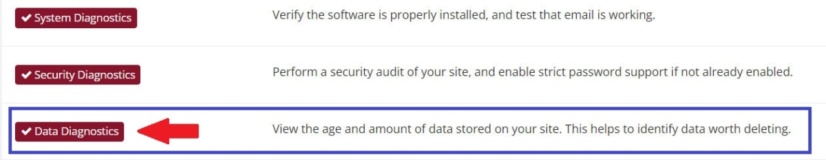 User and Study Data Diagnostics · Sona Systems