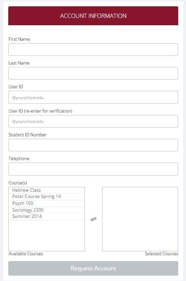 Requesting an Account · Sona Systems