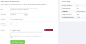 Creating Timeslots · Sona Systems