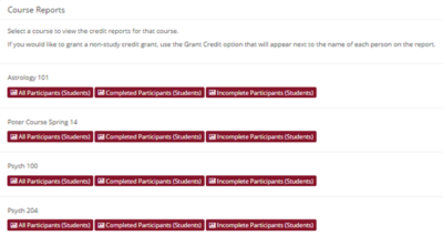 Generating and Viewing Course Reports · Sona Systems