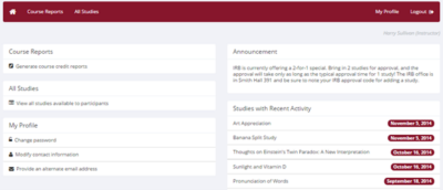 Logging In · Sona Systems