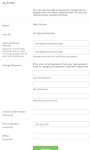 Changing Your Password · Sona Systems