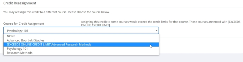 Running Studies with Course-level Online Credit Limits · Sona Systems