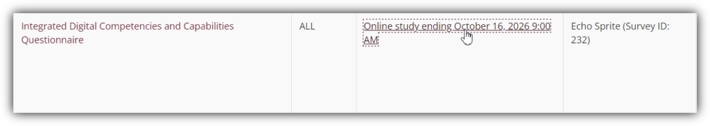 "Awaiting Action", Automatic Credit Granting, and the "Link Clicked" Date · Sona Systems