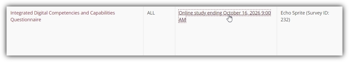"Awaiting Action", Automatic Credit Granting, and the "Link Clicked" Date · Sona Systems
