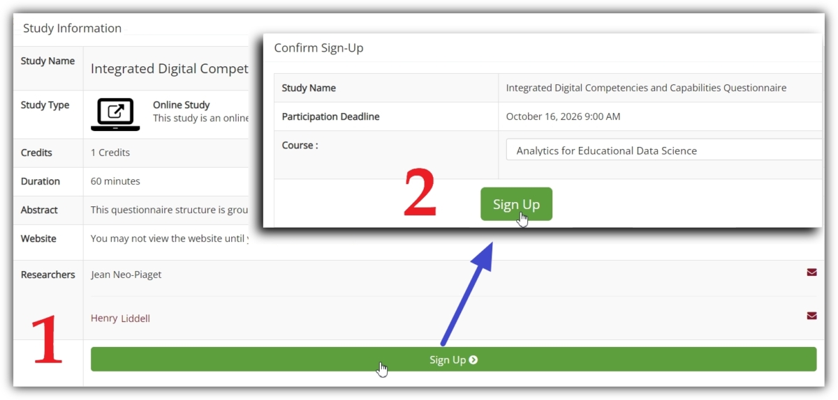 Simplifying Study Sign-ups: Skipping Online Timeslot Selections · Sona ...