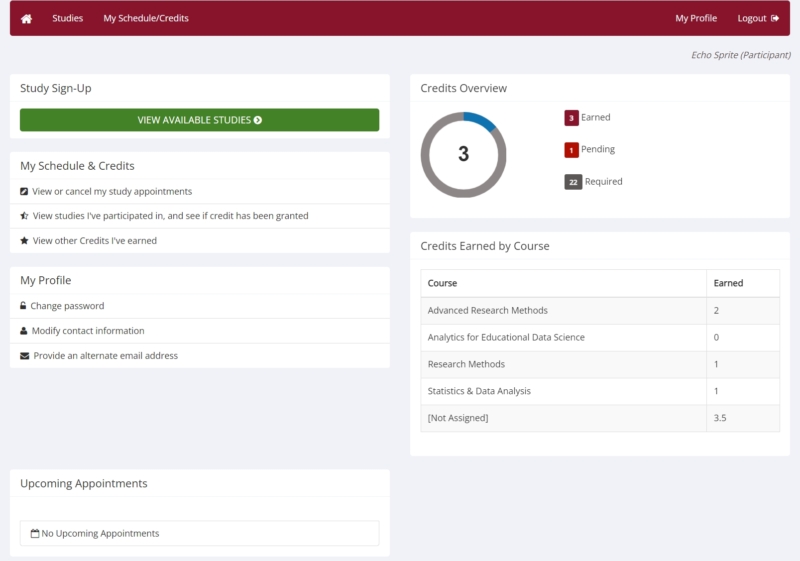 Logging In · Sona Systems